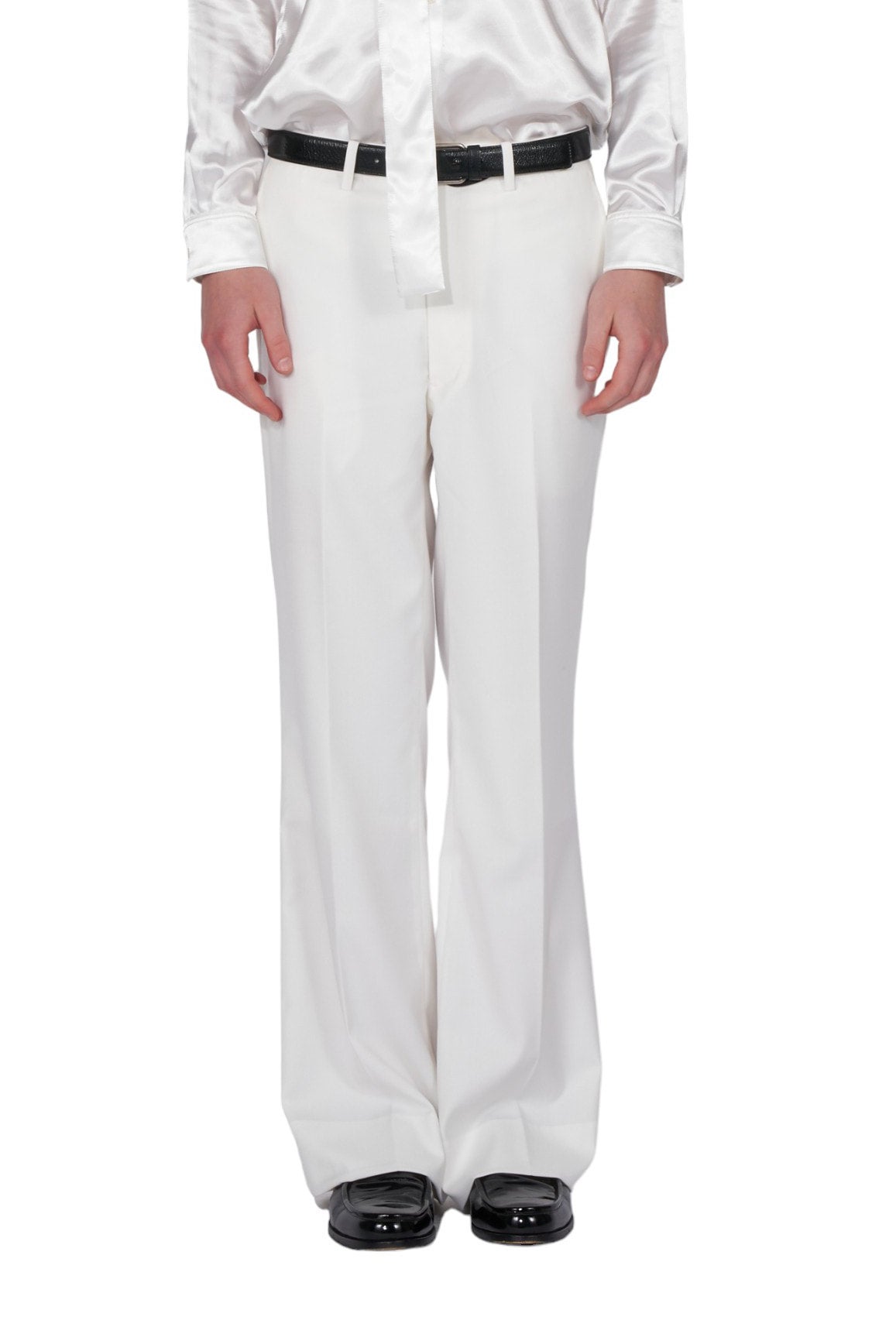 White flare pants store